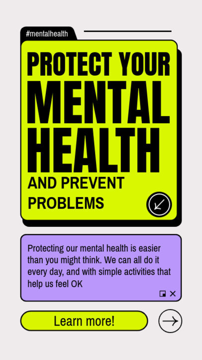 Placeit - Infographic Instagram Story Creator to Prevent Mental Health ...