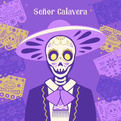 Placeit - Avatar Design Maker for Dia de Muertos Featuring a Catrina ...