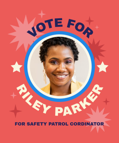 Placeit - Sticker Design Maker Featuring a Voting Campaign Candidate