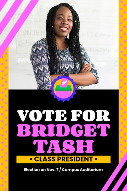 Placeit - Poster Design Creator with a Vote For Text for a Safety ...