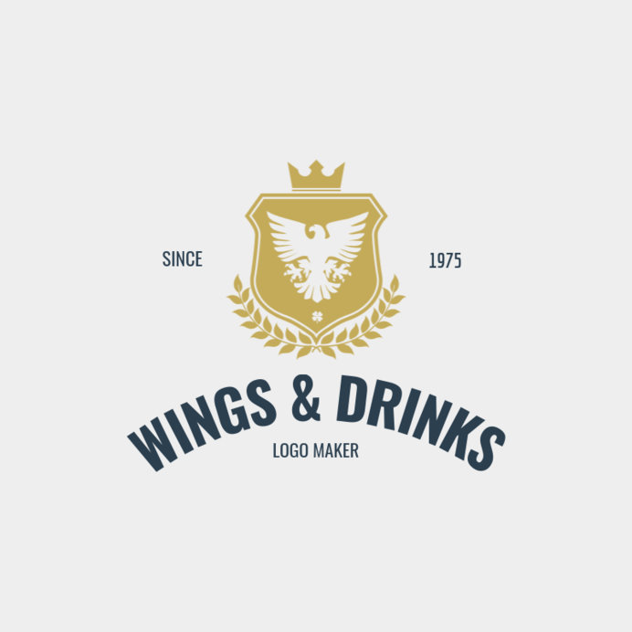 Placeit - Fast Food Restaurant Logo Maker with Wings Symbol