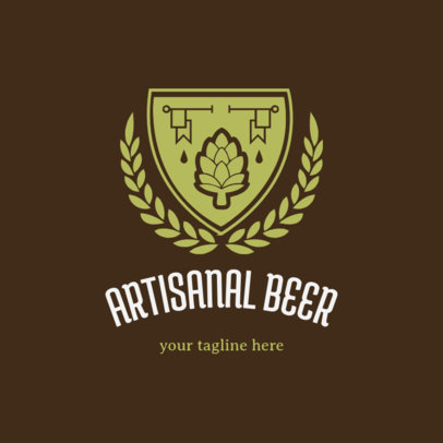 Placeit - Craft Beer Shop Logo Maker with Shield Icons