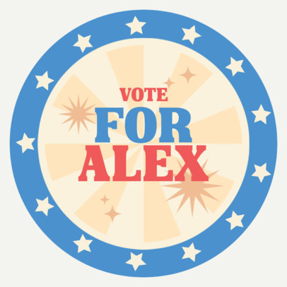 Placeit - Sticker Design Maker Featuring a Voting Campaign Candidate
