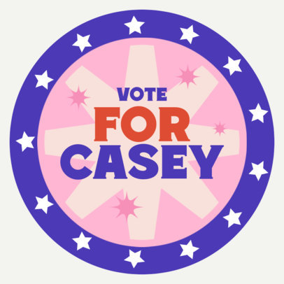 Placeit - Sticker Design Generator With a Candidate Name for an ...