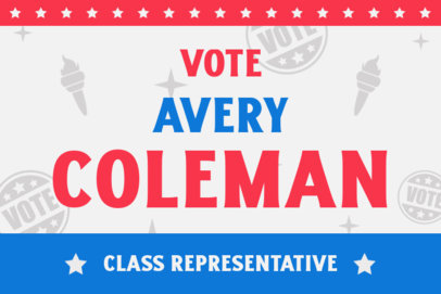 Placeit - Candidate-Themed Yard Sign Template to Vote for Chairperson