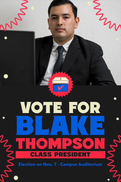 Placeit - Poster Design Maker with Text Calling to Vote for a Class ...