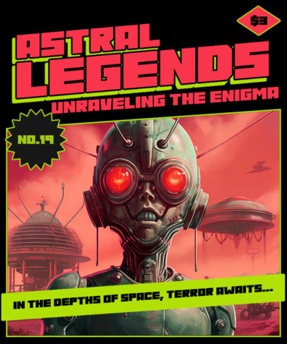 Placeit - Aliens-Themed T-Shirt Design Template Featuring a Vintage ...