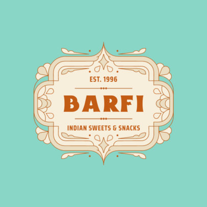 Placeit - Logo Template for a Traditional Indian Snacks Store