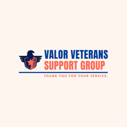 Placeit - Logo Creator for a Veterans Support Group Featuring an Eagle ...