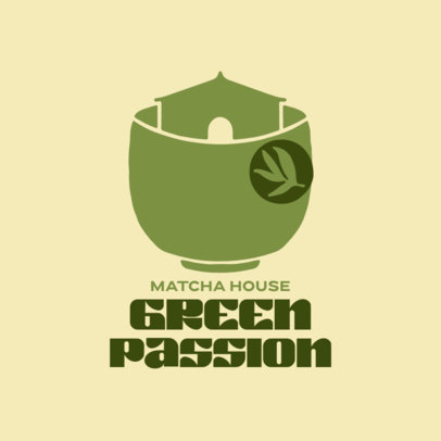 Placeit - Logo Generator for a Matcha Tea House Establishment