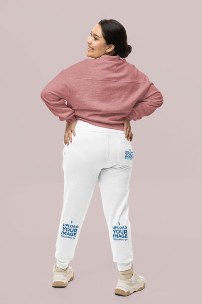 Placeit - Back-View Sweatpants Mockup Featuring a Cropped-Face Man in a ...