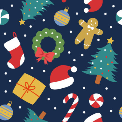 Placeit - Print Pattern Design Creator Featuring a Christmas Theme and ...