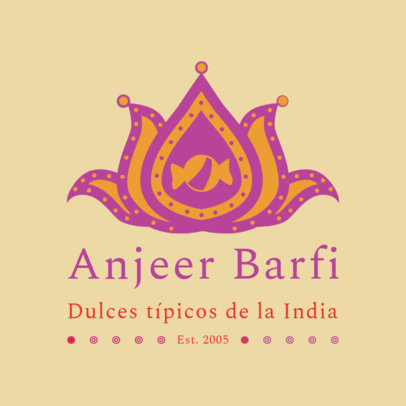Placeit - Traditional Indian Candy Shop Logo Generator