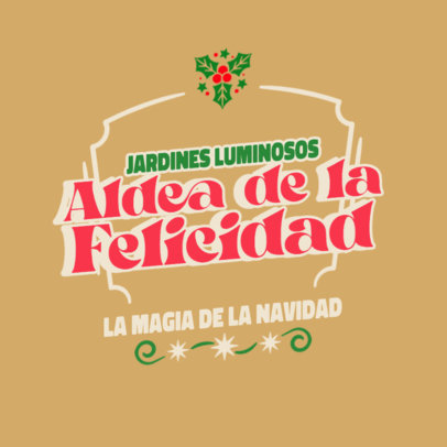 Placeit - Xmas Logo Template for a Holiday Theme Park