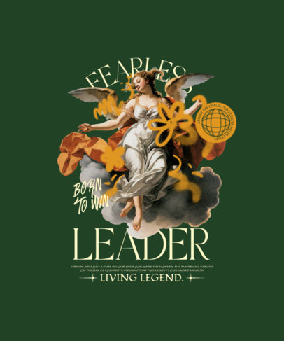 Placeit - T-Shirt Design Creator with an Angel Illustration and a ...