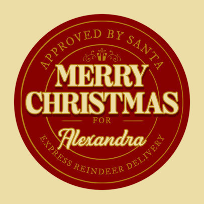 Placeit - Sticker Design Creator Featuring a Christmas Dedication