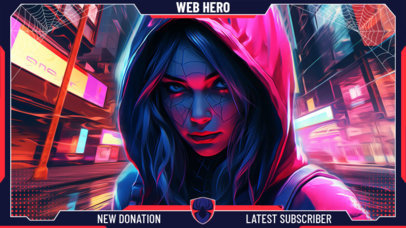Placeit - Gaming Twitch Overlay Creator Featuring a Spiderman-Inspired ...