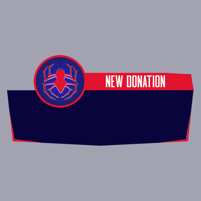 Placeit - New Donation Twitch Alert Box Template Inspired by Spiderman