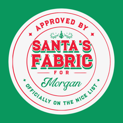 Placeit - Sticker Design Maker with a Christmas Message from Santa Claus
