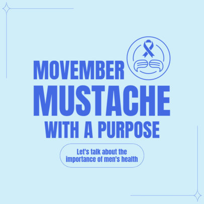 Placeit - Movember Instagram Post Maker for Men's Mental Health Awareness