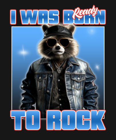 Placeit - Cool T-Shirt Design Generator Featuring an AI-Created Raccoon ...