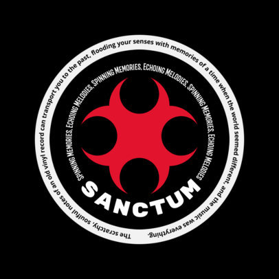 Placeit - Logo Maker Featuring a Quote for a Vinyl Record Shop