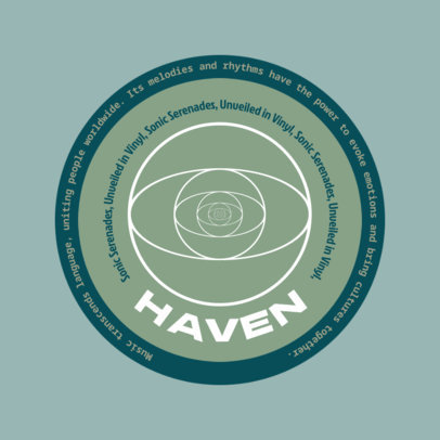 Placeit - Logo Creator Featuring a Minimalist Style for a Vinyl Store