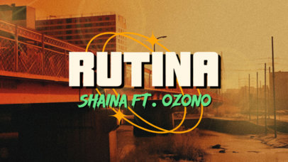 Placeit - YouTube Thumbnail Template for a Spanish Song Lyric Video