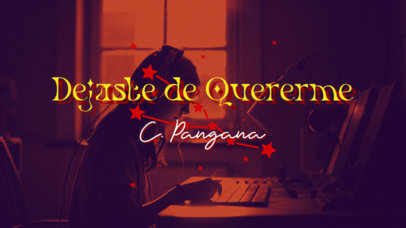 Placeit - YouTube Thumbnail Template for a Spanish Song Lyric Video