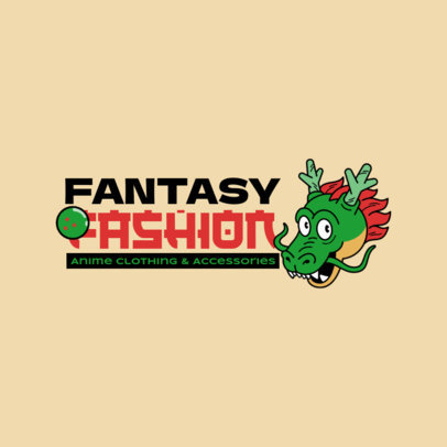 Placeit - Clothing Store Logo Generator Featuring an Anime Dragon ...