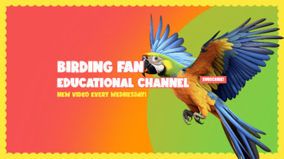 Placeit - YouTube Banner Design Creator for an Educational Birding Vlog