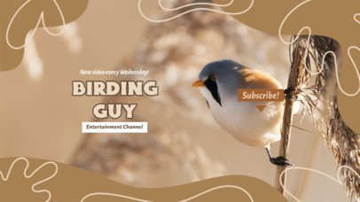 Placeit - YouTube Banner Template for a Birding-Themed Channel with an ...