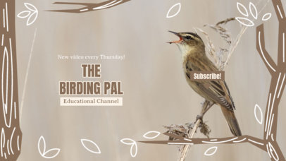 Placeit - YouTube Banner Template for a Birding Vlogger's Channel ...