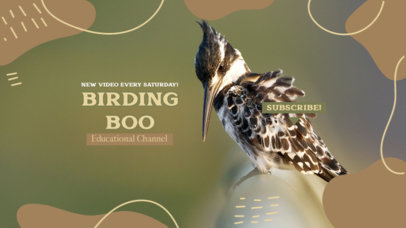Placeit - YouTube Banner Design Creator for an Educational Birding Vlog
