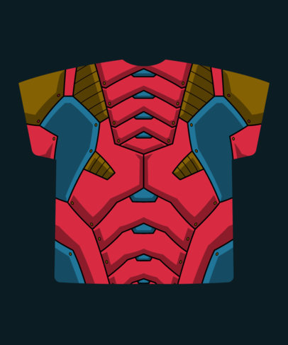 Placeit - Back T-Shirt Design Creator Inspired by a Batman Costume