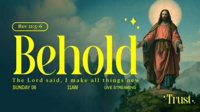 Placeit - Modern YouTube Thumbnail Template Featuring a Worship ...