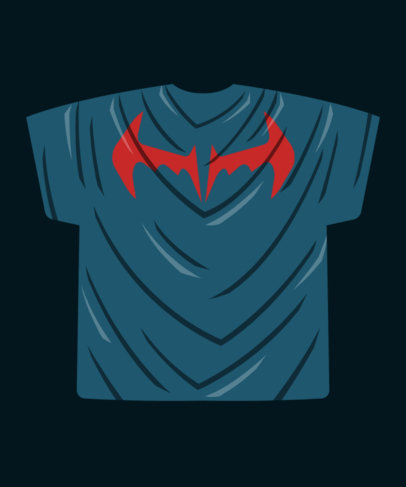 Placeit - Back T-Shirt Design Template With a Goku-Inspired Costume Graphic
