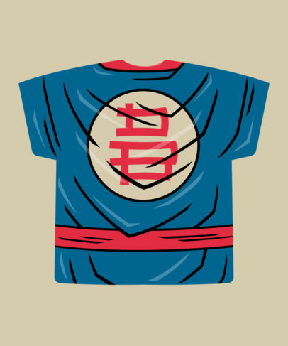 Placeit - Back T-Shirt Design Creator Inspired by a Batman Costume