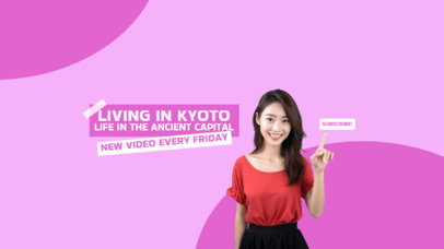 Placeit - YouTube Banner Template Featuring a Tokyo-Themed Vlog