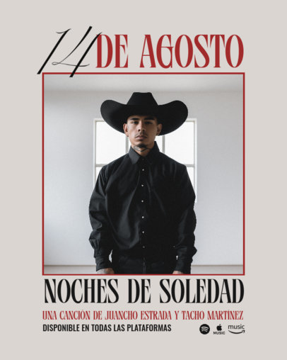 Placeit - Instagram Post Maker for a Mexican Singer's New Single Ad