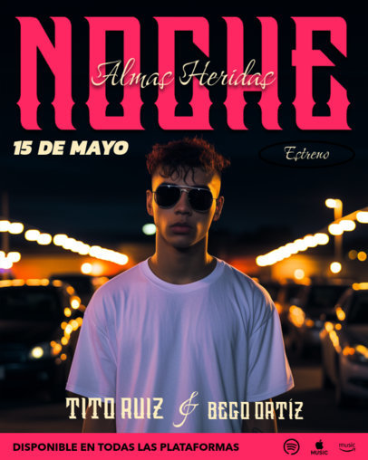 Placeit - Instagram Post Maker for a Mexican Singer's New Single Ad