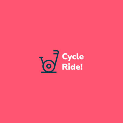 Placeit - Cycling Studio Logo Template Featuring a Stationary Bike Icon