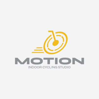 Placeit - Logo Template for a Cycling Studio Featuring Abstract Wheels