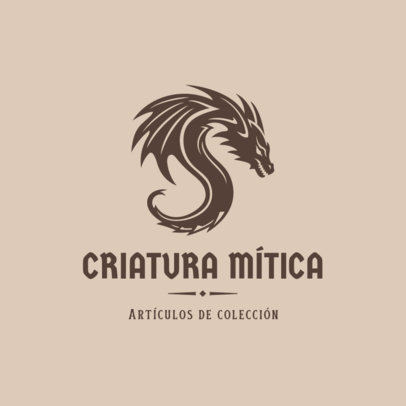 Placeit - Logo Template for a Medieval Clothes Store Featuring a Dragon ...