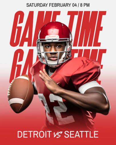 Placeit - Instagram Post Maker with a Football Player to Promote a ...