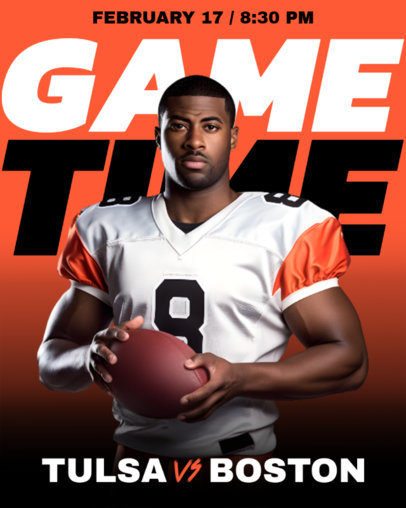 Placeit - Instagram Post Template for a Football Game Live Watch