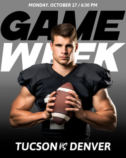 Placeit - Instagram Post Generator Promoting a Special Football Match Night