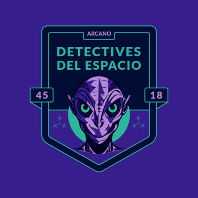 Placeit - Alien-Seeking Group Logo Generator Featuring an Emblem with a ...