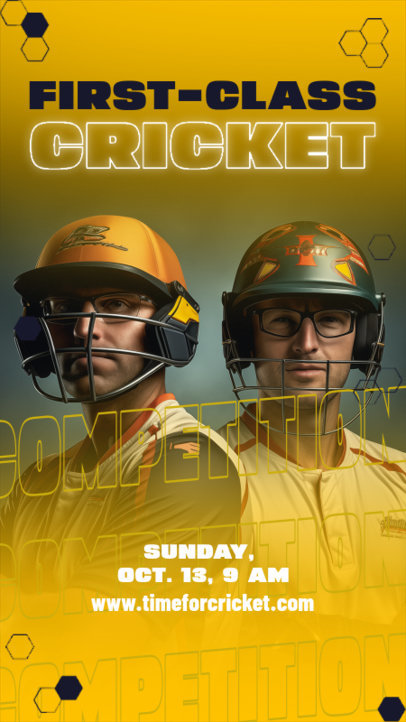 Placeit - Instagram Story Creator for a Friendly Cricket Game Ad
