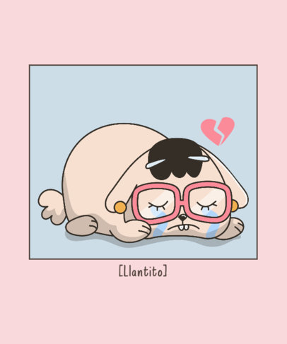 Placeit - T-Shirt Design Creator With a Betty La Fea-Inspired Pig Graphic